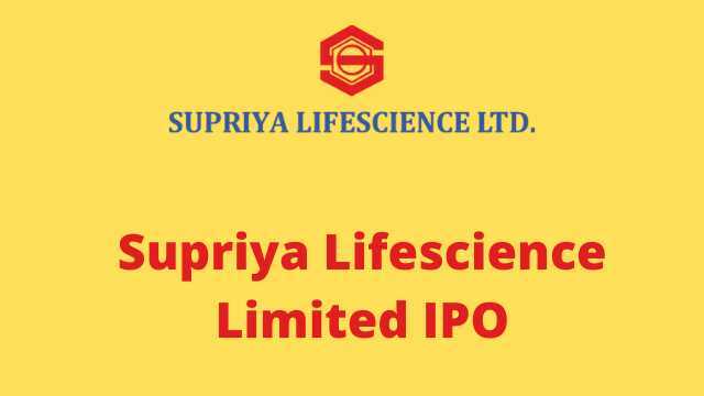 Supriya Lifescience lists with 55.11% premium on the BSE | Udaipur Kiran