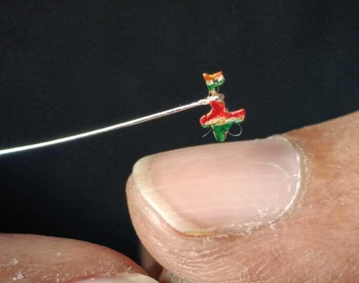 Dr. Iqbal Sakka creates world’s smallest India map and tricolor flag ...