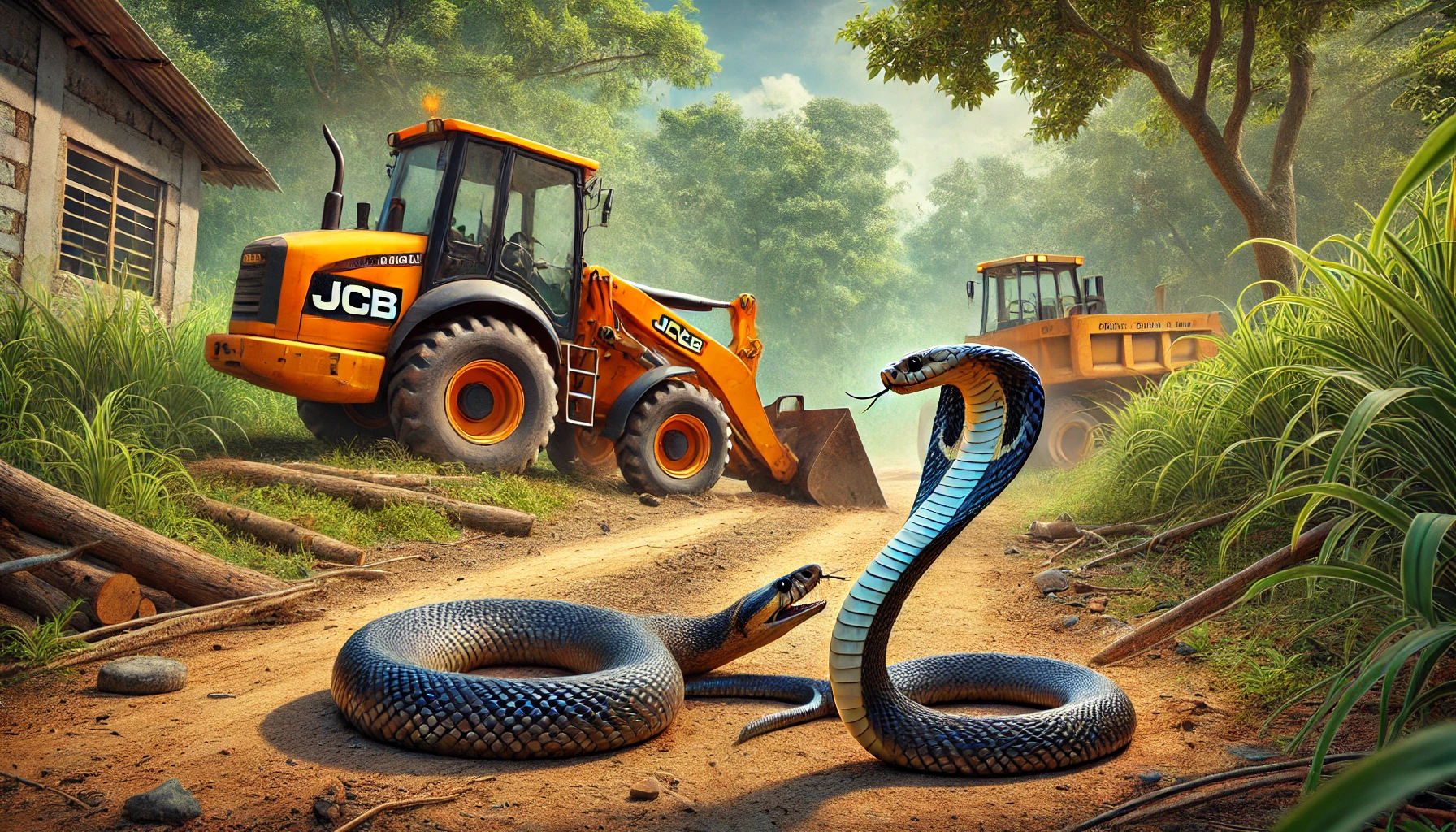 MP: Cobra Crushed to Death by JCB, Injured Mate Guards the Body – Viral ...