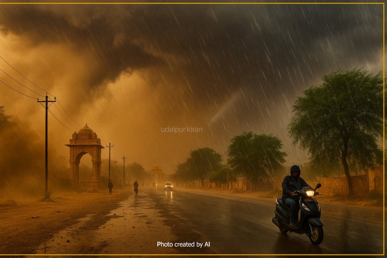 Yellow Alert for Rain Issued in 24 Districts of Rajasthan | Udaipur Kiran