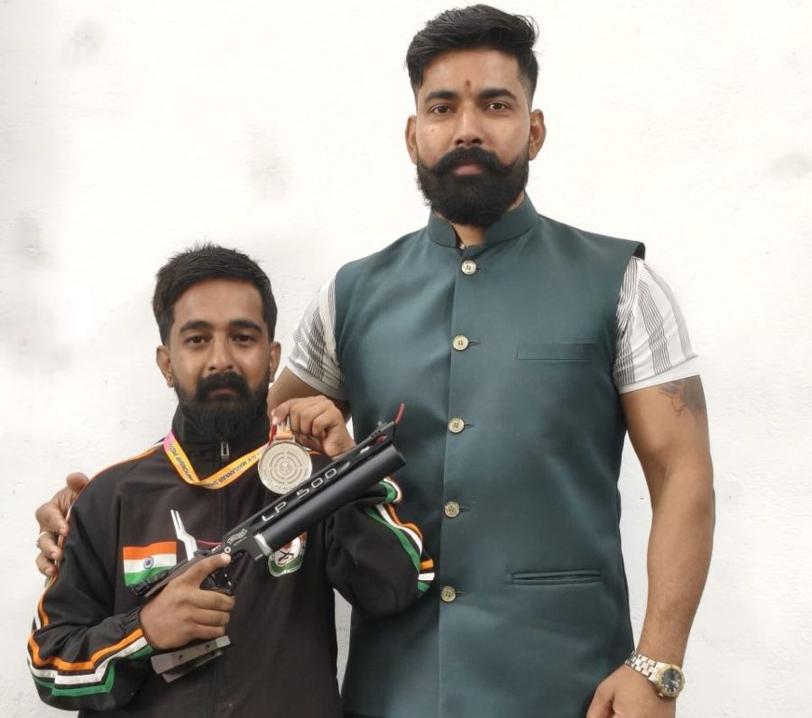 Surendra Singh Devda Wins Silver at All India Pistol Shooting Championship | Udaipur Kiran