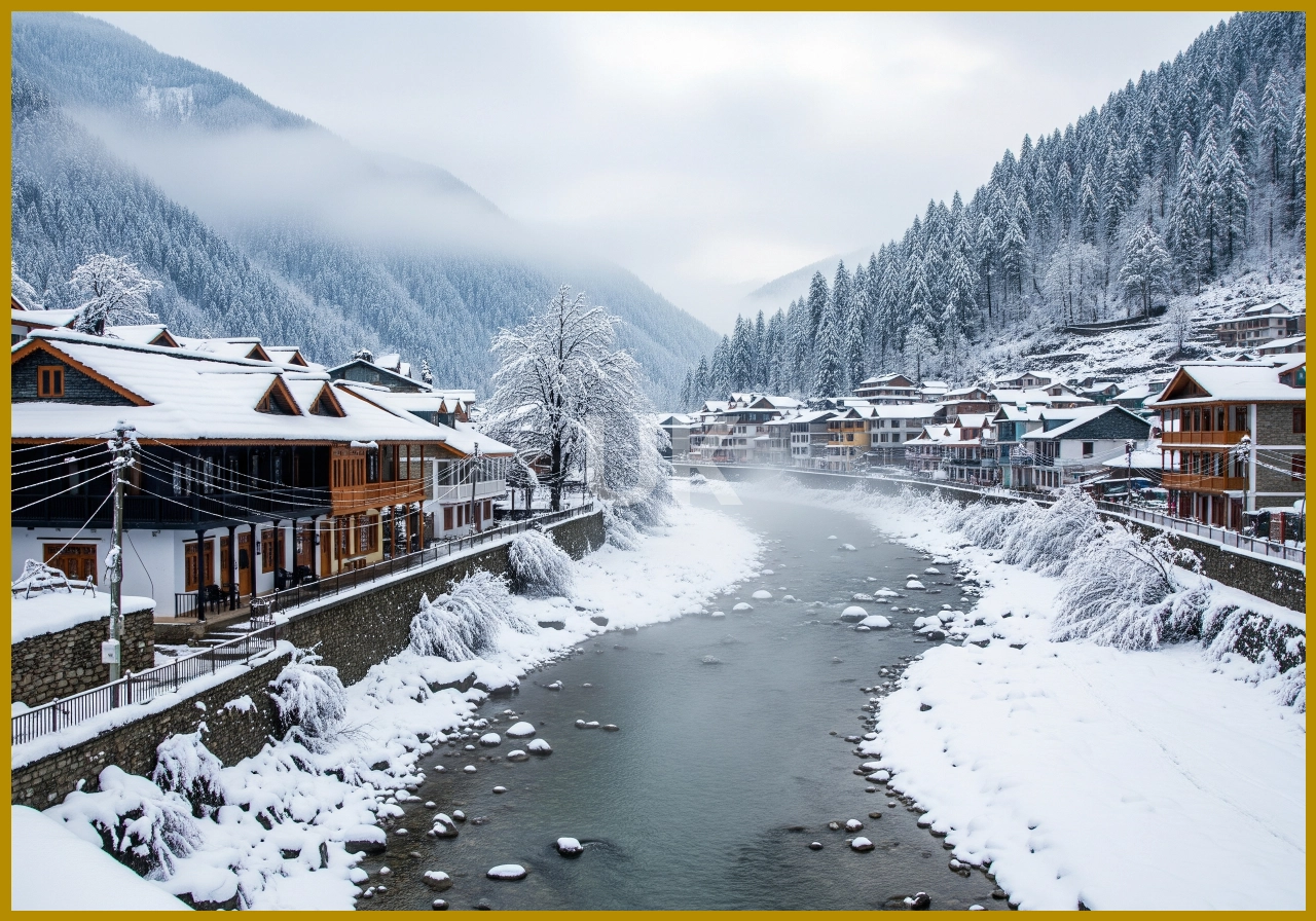 First Snowfall Brings Relief to Mandi Farmers