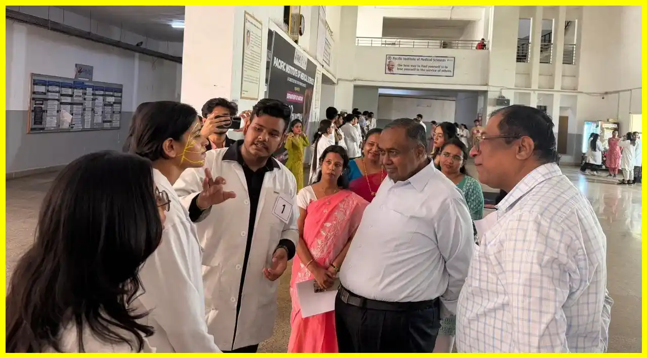 PIMS Organises Body Painting Competition for MBBS Students | Udaipur Kiran